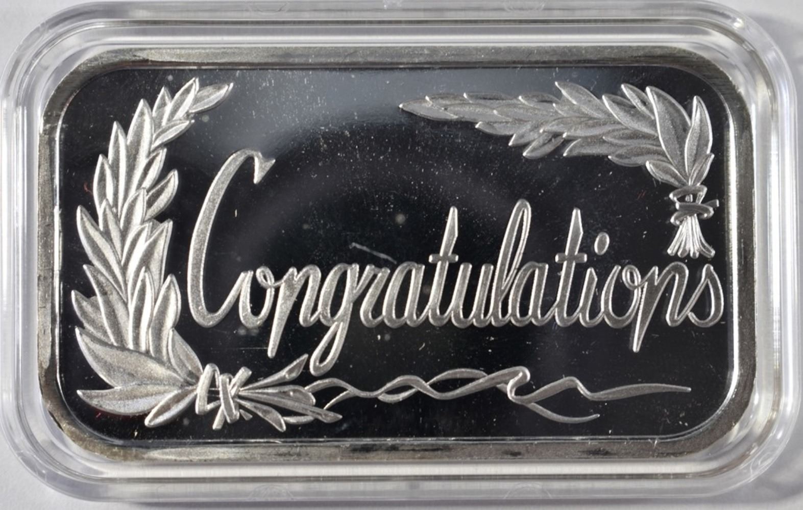2023 CONGRATULATIONS .999 SILVER 1 OZ BAR