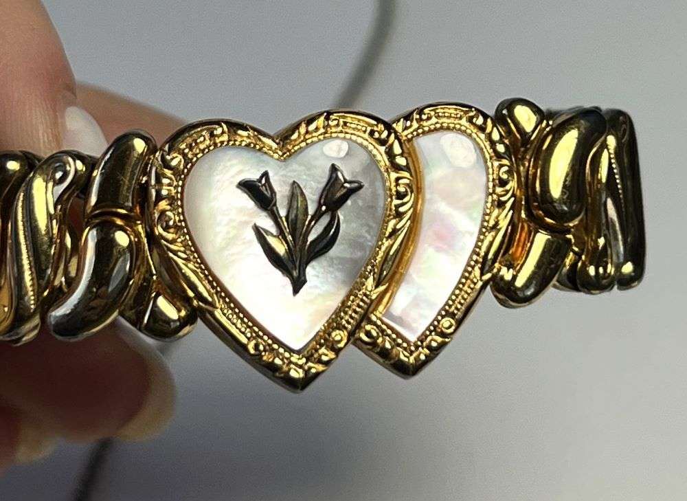 Vintage 1942 Phoenix Speidel Made Costume Bracelet & Necklace Set