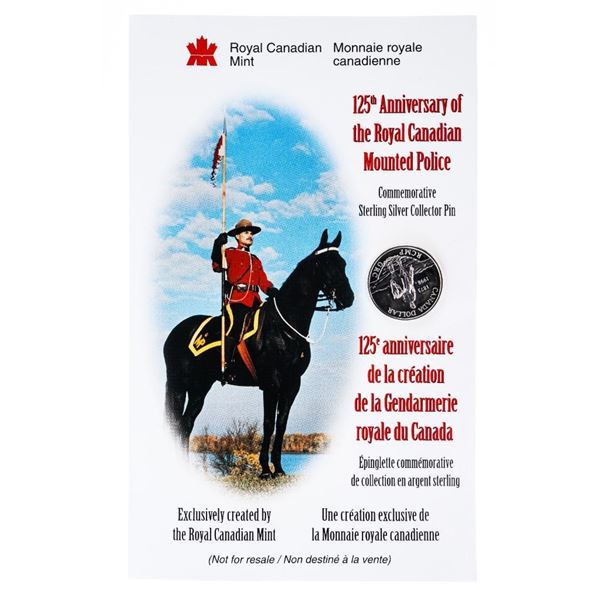 125th Anniversary of The RCMP - Sterling Silver Pin