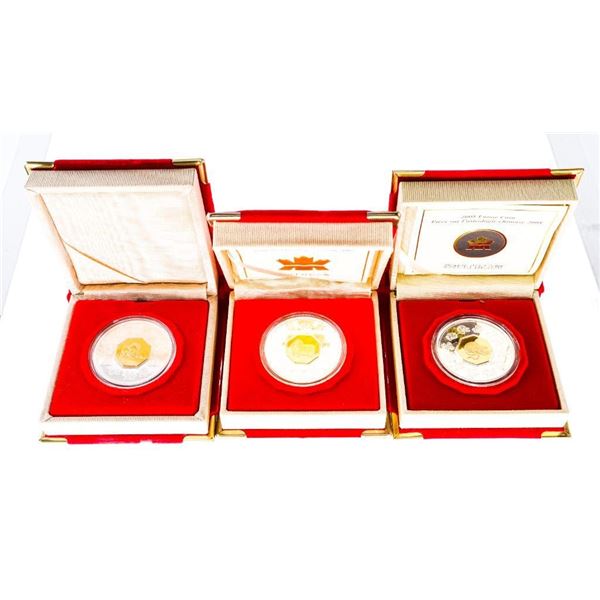 Grouping 3 RCM Lunar Coins - Sheep, Rat, Dragon