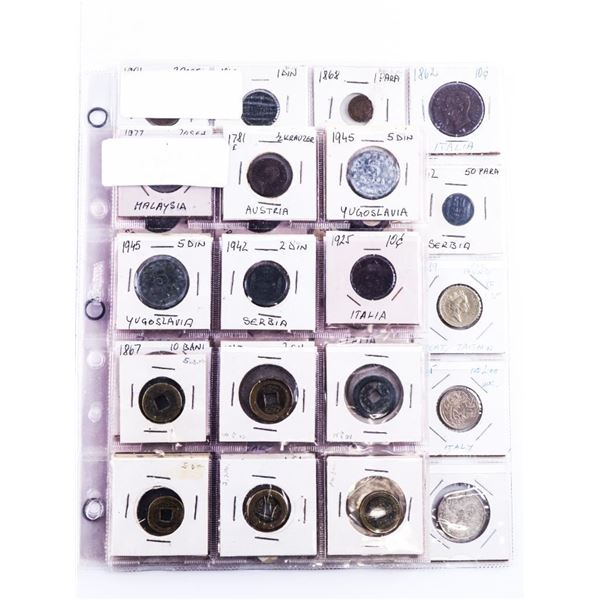 Collection - 54 World/Foreign Coins - Identified