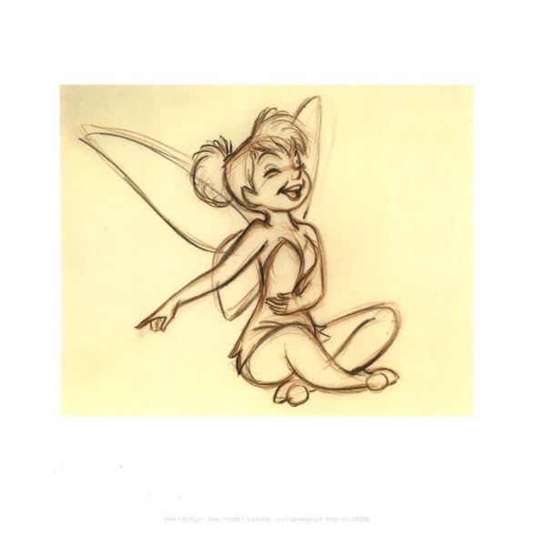 Disney Sketch Scene Giclee - "Tinkerbell" - 9.5x13"