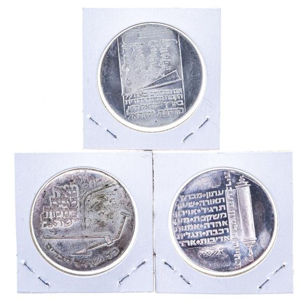 Group of 3 ISRAEL Sterling Silver Coins