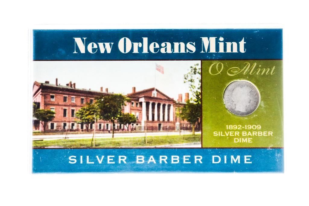 New Orleans Mint Silver Barber Dime Over 100 Years Old
