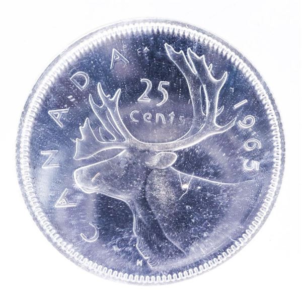 Canada, 1965 Silver 25 Cents PL64 ICCS