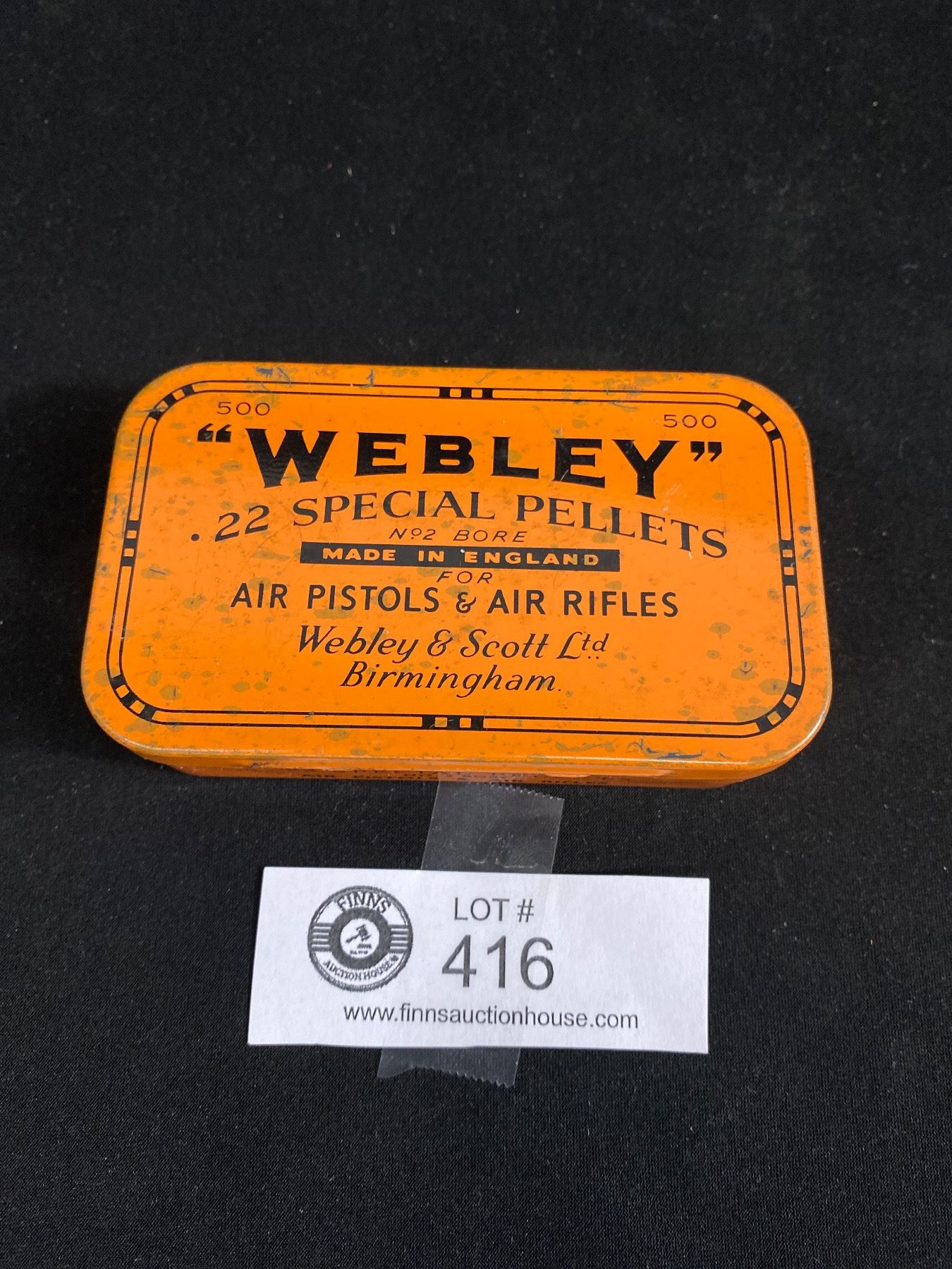 Vintage Webley & Scott Ltd .22 Special Pellets Tin