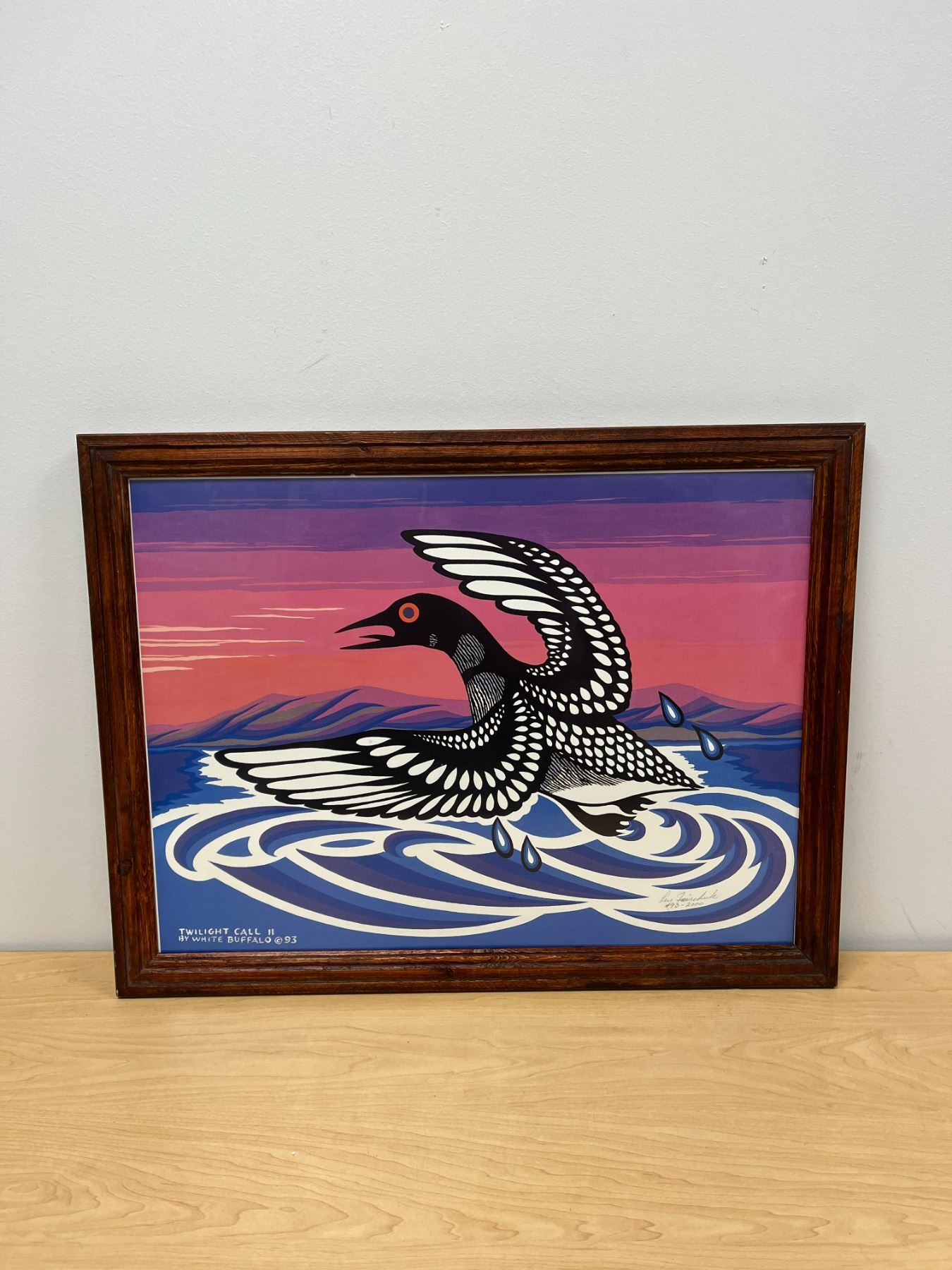 White Buffalo / Len Fairchild "Twilight Call II" 493/2000 (frame 26x20")
