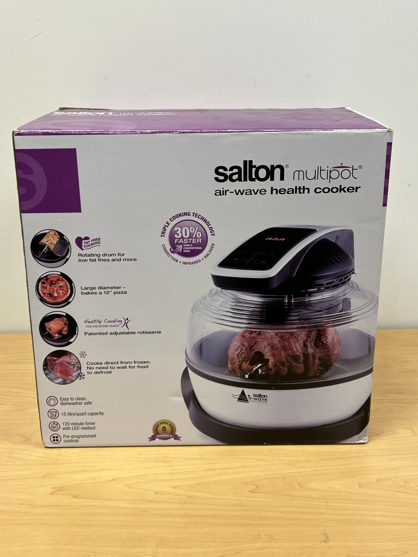 Salton Multipot Air-Wave Health Cooker 15 L/Qt Capacity - Appears New ...