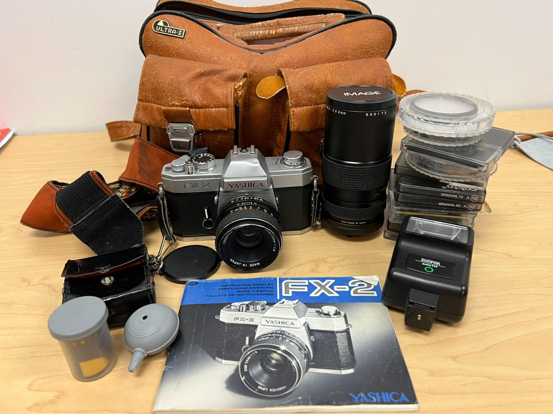 Yashica FX-2 Film Camera & Many accessories as pictured - not tested