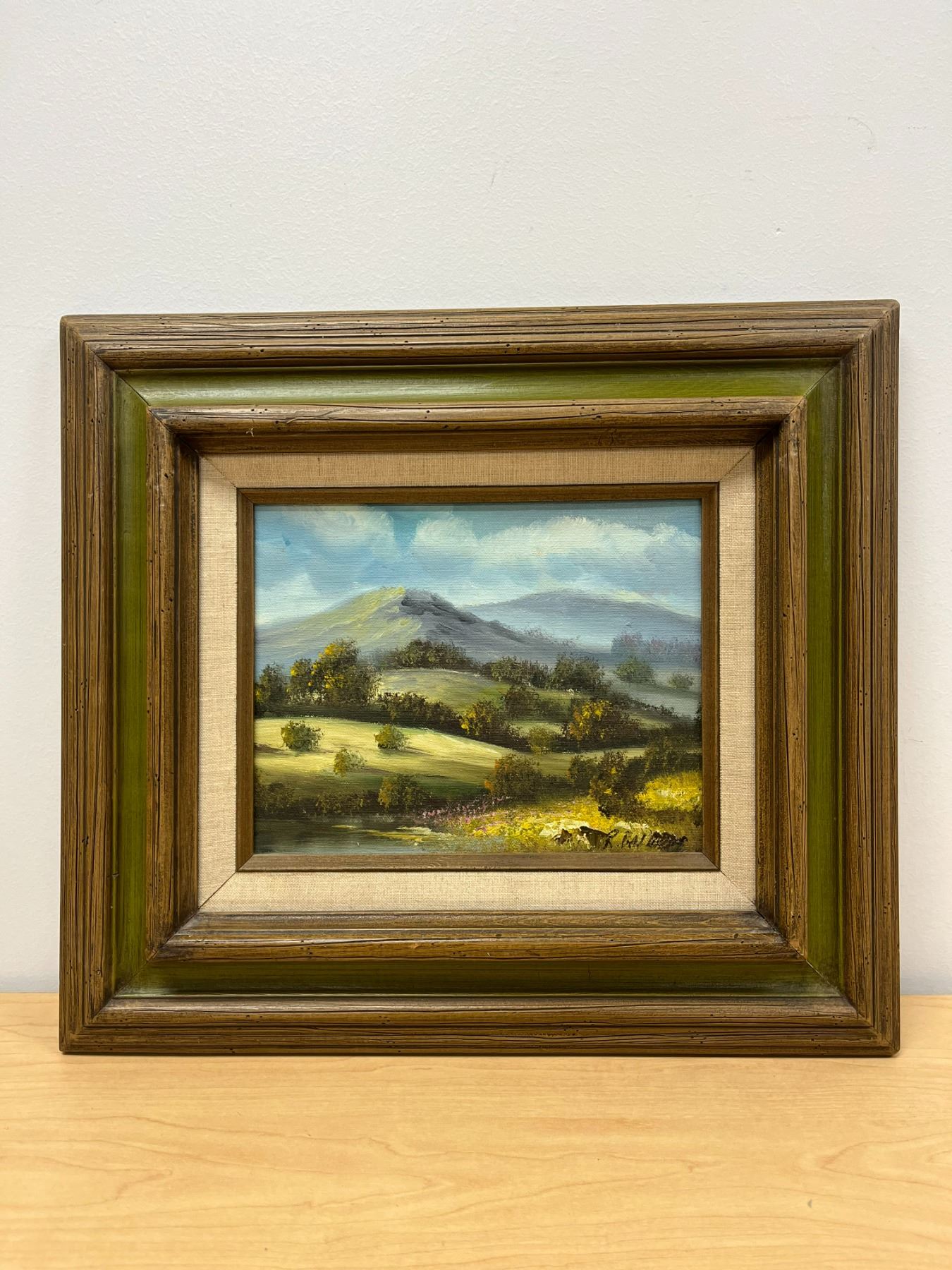 Original on Canvas - unknown Signature - Frame: 15x17"