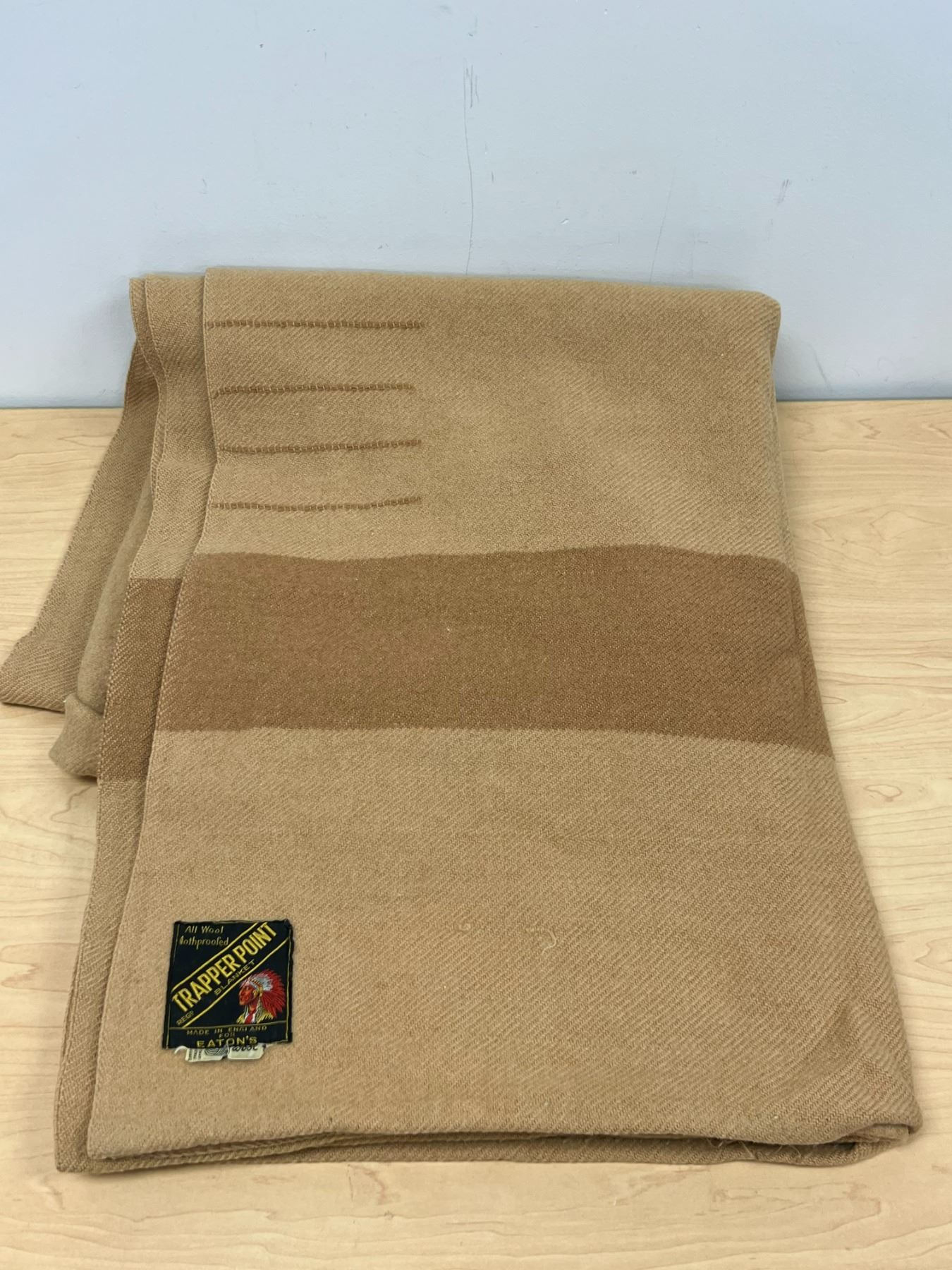 Vintage Eaton's All Wool Trapper 4 Point Blanket (approx: 86x72")