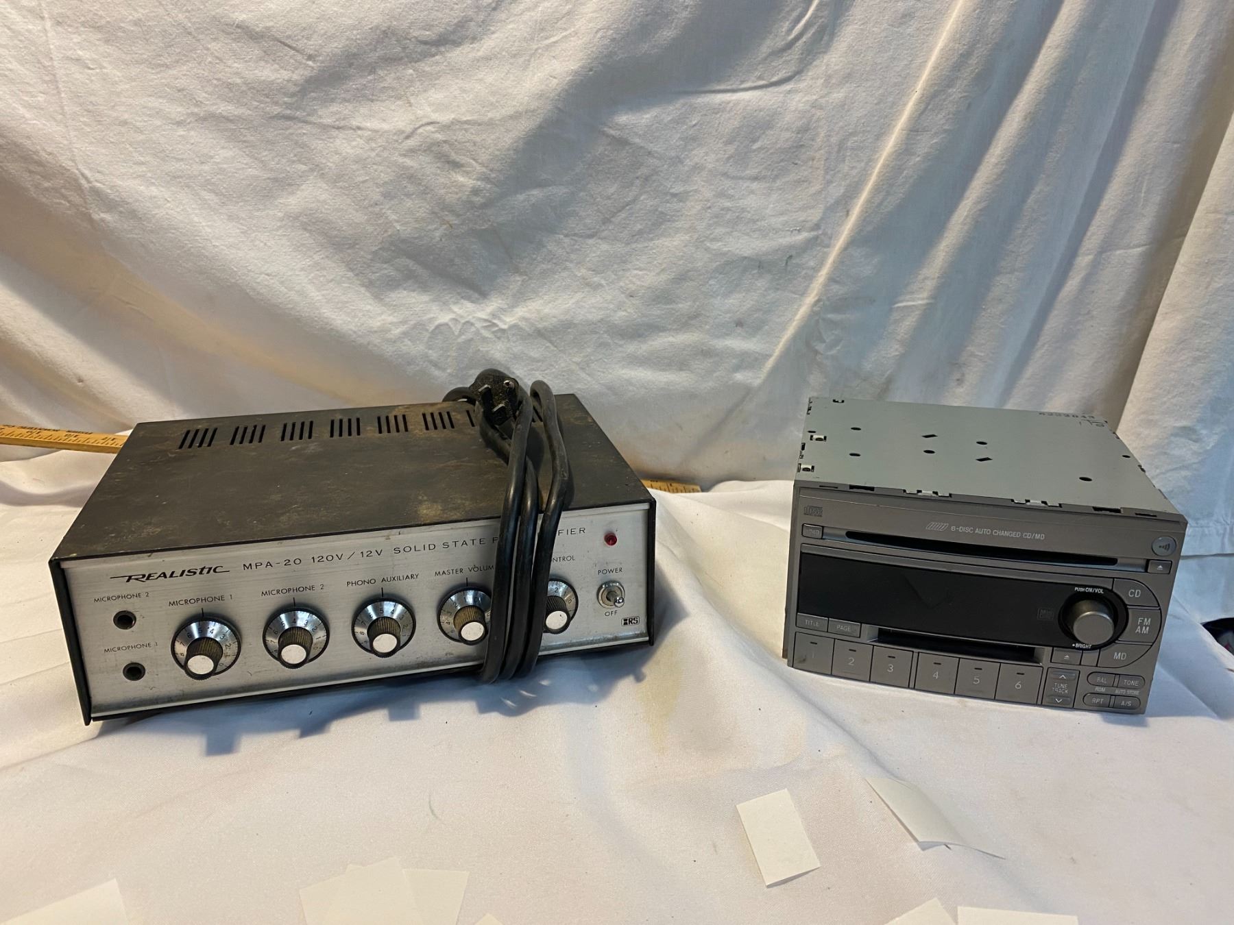 Realistic amp cd player for vehicle