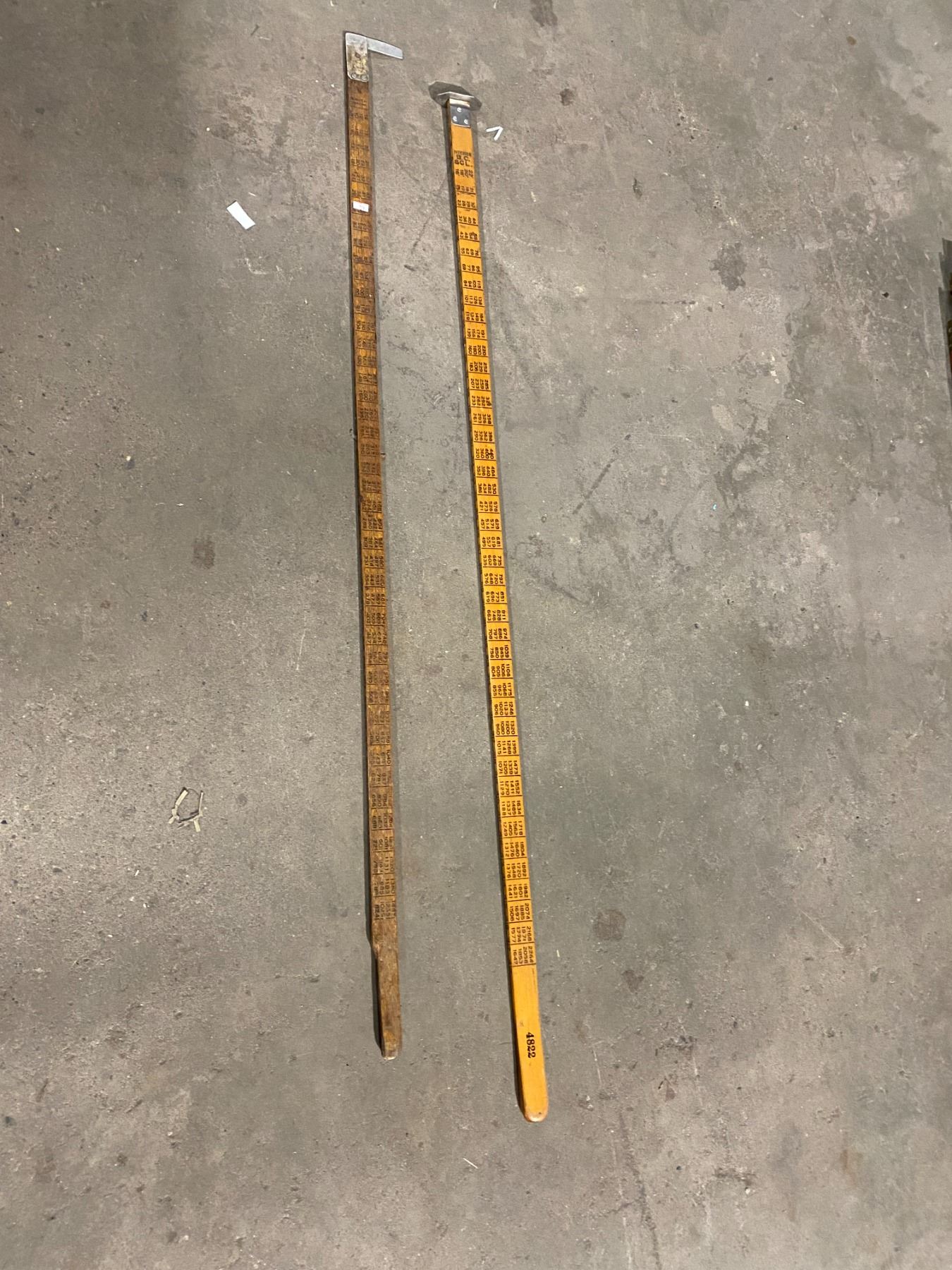 2 log scaler wood rulers