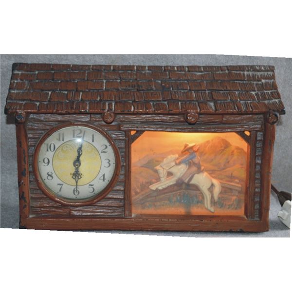 animated bucking horse clock