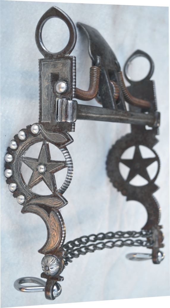 Eduardo Grijalva silver inlaid Elko star spade bit