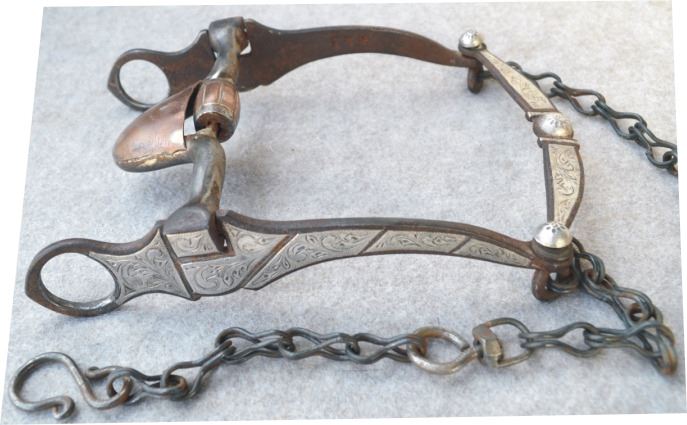 Eduardo Grijalva silver inlaid Nevada cheek bit