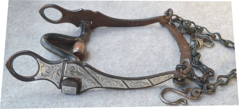 Eduardo Grijalva silver inlaid Nevada cheek bit