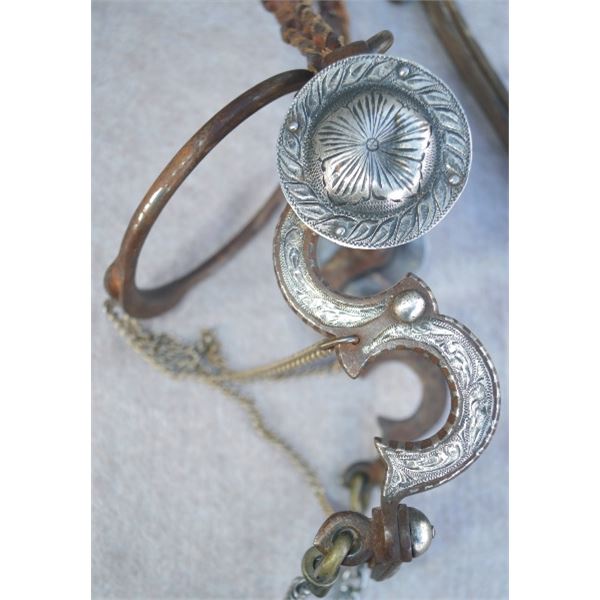 Les Garcia silver inlaid Calif style ring bit