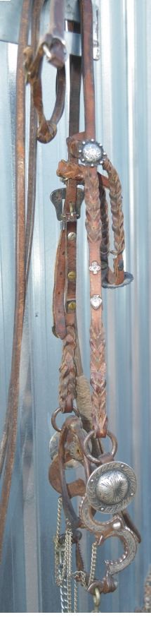 Les Garcia silver inlaid Calif style ring bit