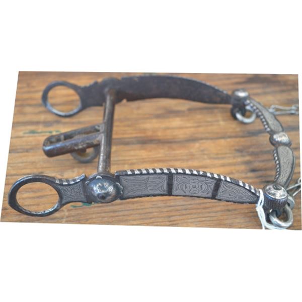 Hamley silver inlaid half breed bit