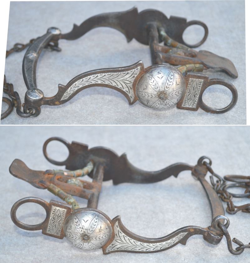 early Calif silver inlaid spade bit