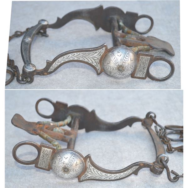 early Calif silver inlaid spade bit
