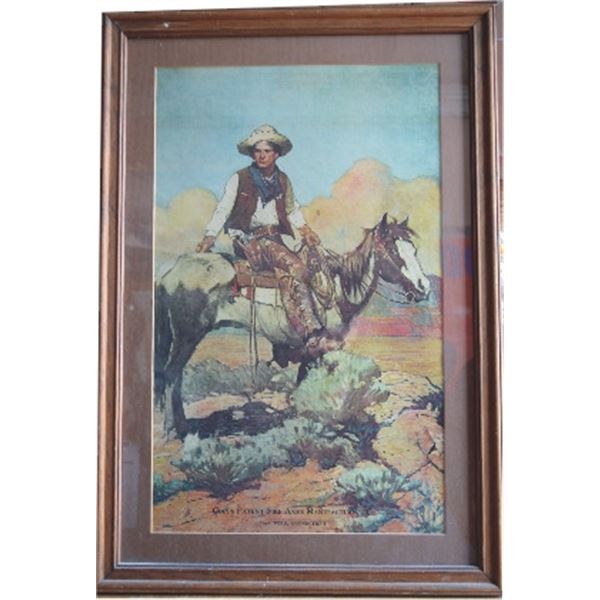 framed Colt Firearms advertising poster