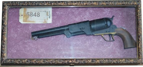 movie prop Walker Colt in nice shadow box