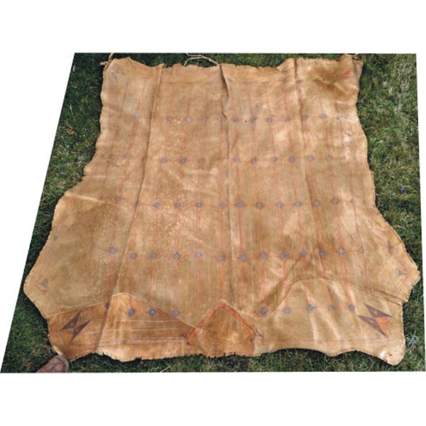rare Northern Cheyenne Buffalo calf robe, circa 1880's