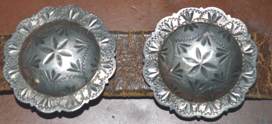 vintage silver conchos 1 ½”