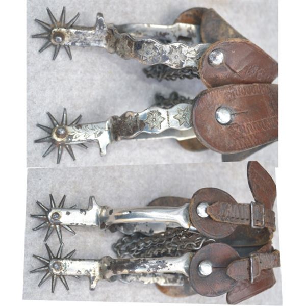unmarked Buermann etched star spurs
