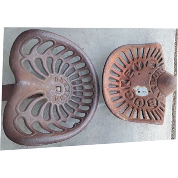 cast iron antique implement seats