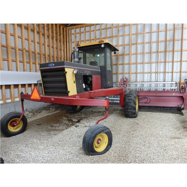 Versatile 4750 swather #D46030 c/w 4022 header, 1445 hrs, CAHR, shedded ...