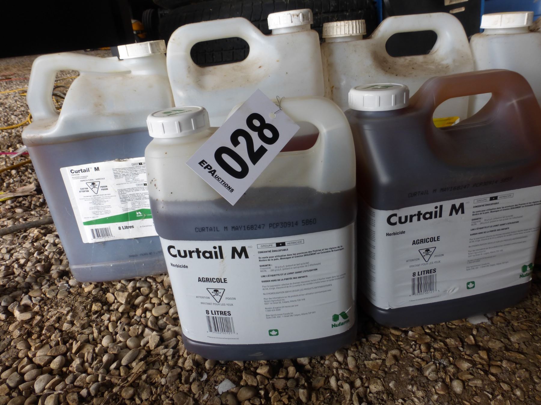 7- Jugs of various chemicals (selling all together)