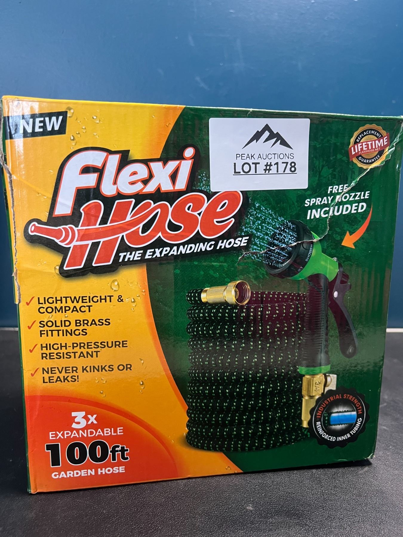 Lot of 1 Flexi Hose 100FT Expandable Garden Hose with Nozzle