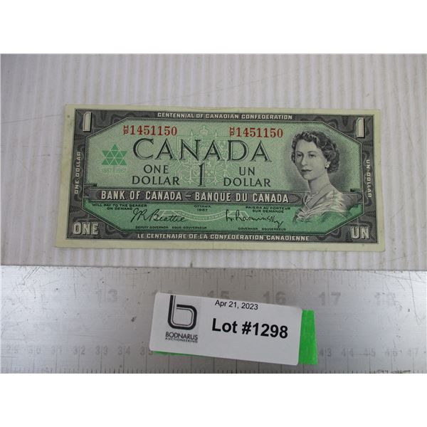 1967 Canadian One Dollar Bill Bodnarus Auctioneering 1967 Canadian One Dollar Bill Bodnarus Auctioneering