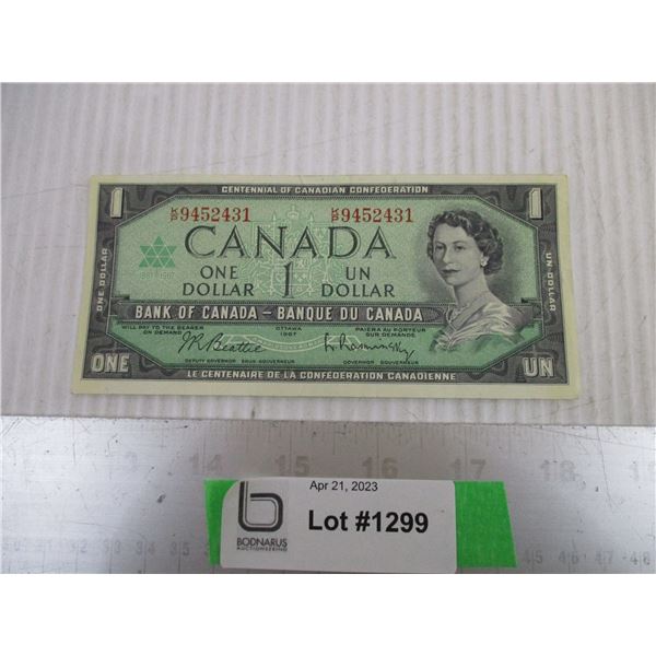 1967 Canadian One Dollar Bill Bodnarus Auctioneering 1967 Canadian One Dollar Bill Bodnarus Auctioneering