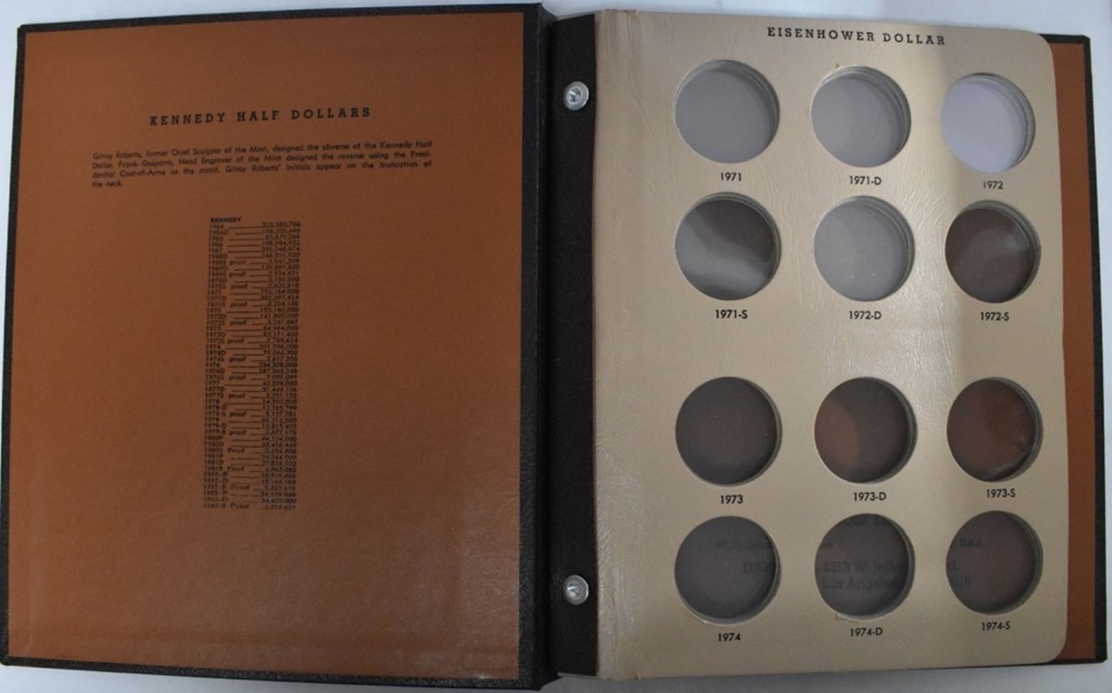 EISENHOWER DOLLARS COIN ALBUM
