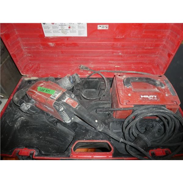 Hilti DPC20 concrete grinder works