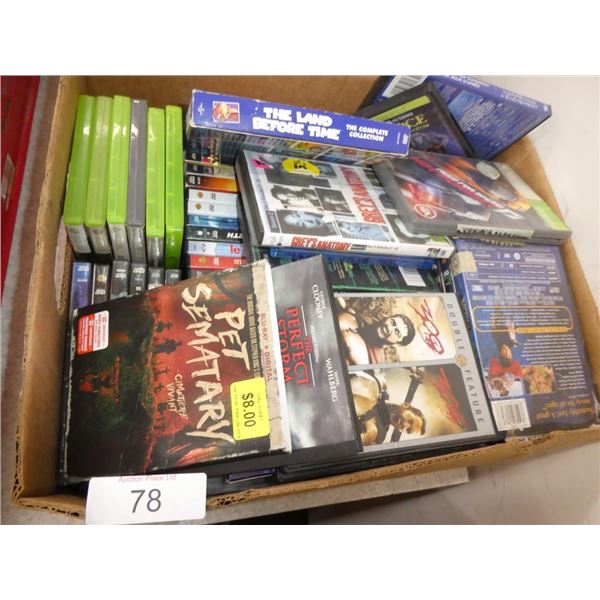 assorted movie DVDs