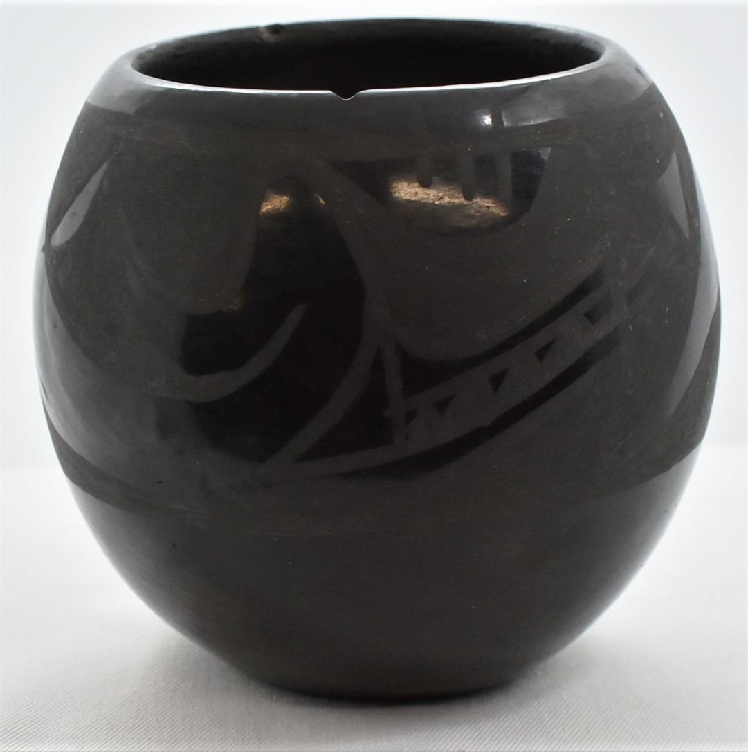 Santa Clara Avanyu Pottery Bowl by Maria Naranjo