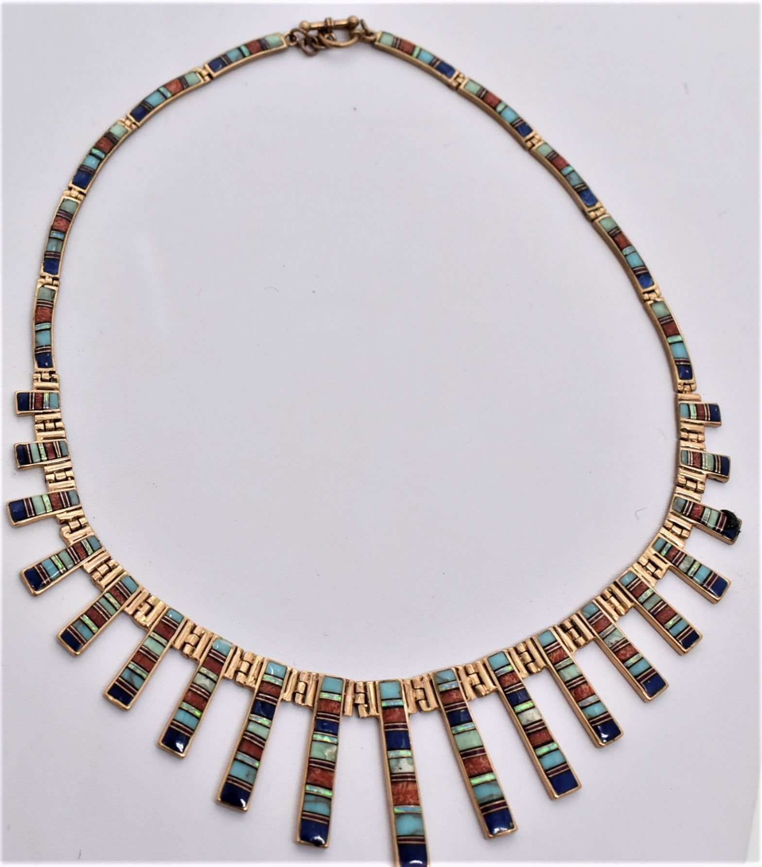 Southwestern Multi-Stone Inlay Necklace