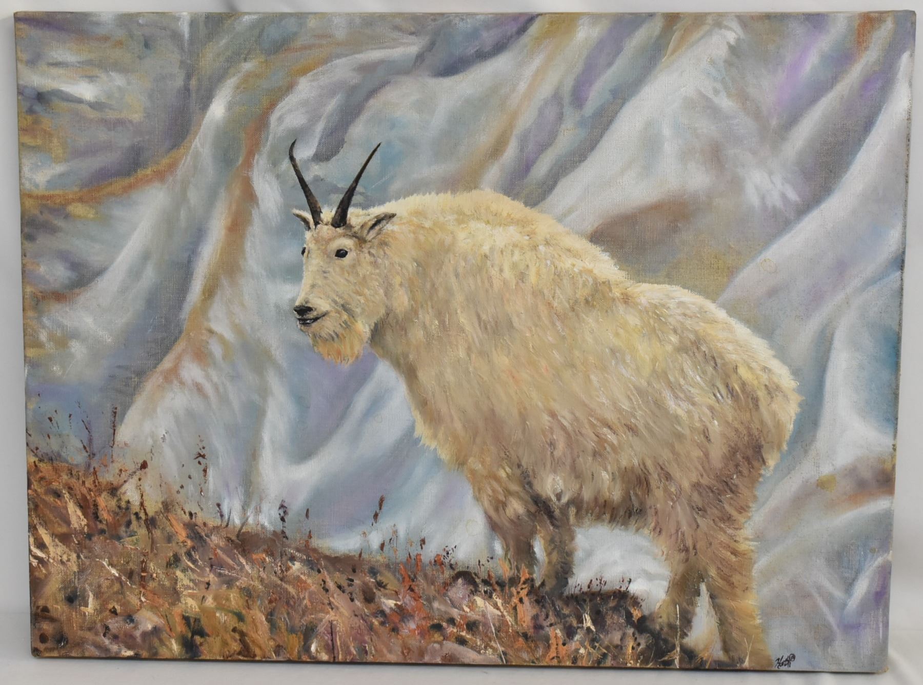 Original Mountain Goat Oil Painting