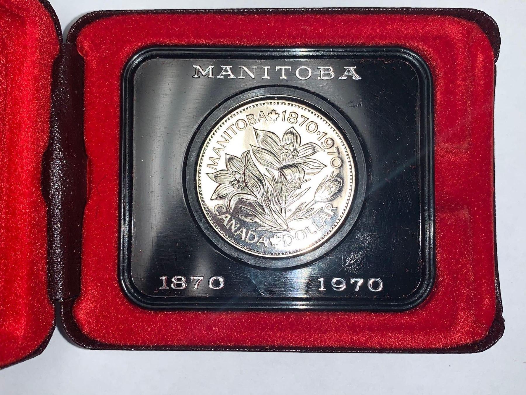 Royal Canadian Mint 1870 1970 Manitoba Cased 1 00 Coin royal-canadian-mint-1870-1970-manitoba-cased-1-00-coin
