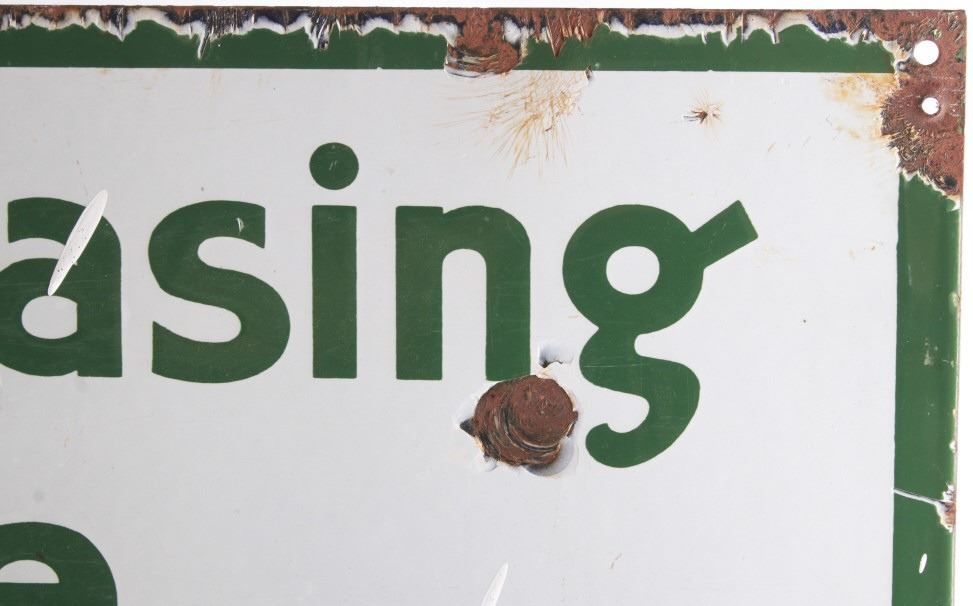 Complete Greasing Service Conoco Sign c. 1950's