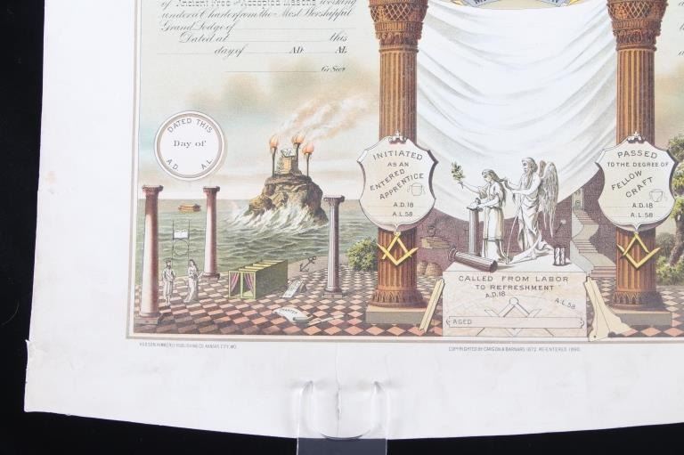 Masonic Record Historic Poster Re-entered 1890