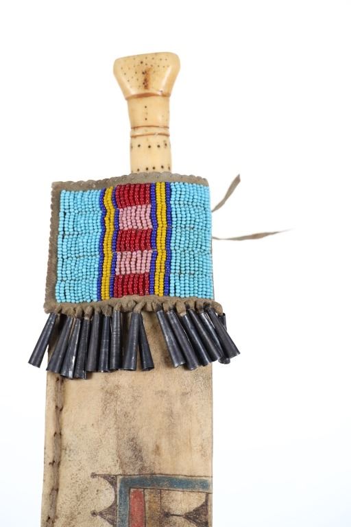 Blackfoot Parfleche & Beaded Sheath w/ Dag Knife
