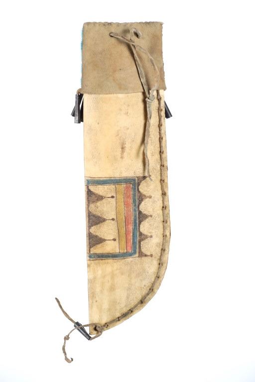 Blackfoot Parfleche & Beaded Sheath w/ Dag Knife