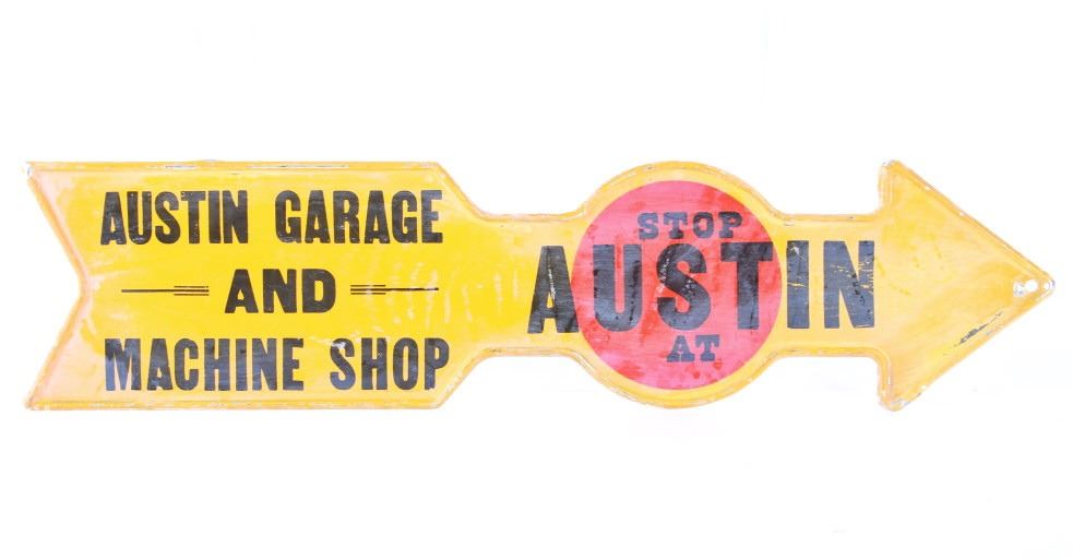 Original Austin Garage & Machine Shop Sign 1960s