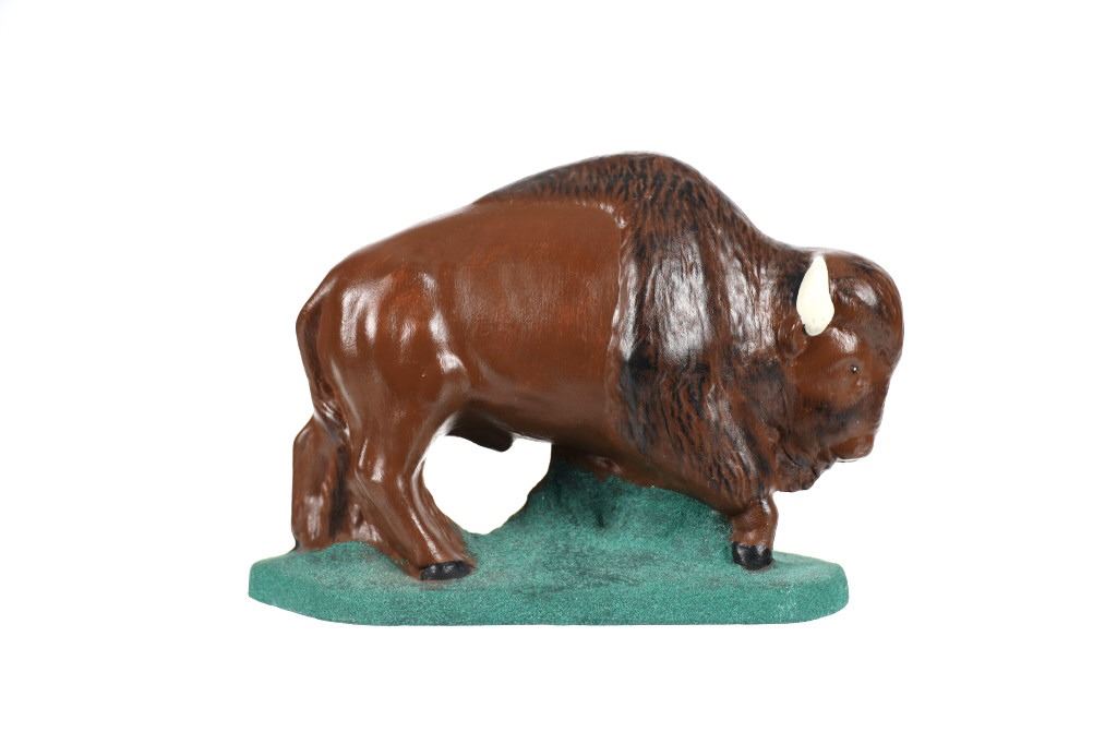 Vintage Ceramic Bison Sculpture Made By Kim Armon